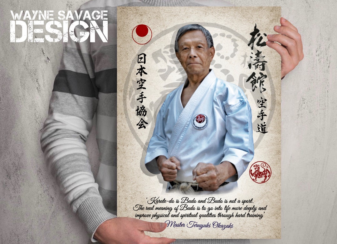 Shotokan Karate Poster. Teruyuki Okazaki. . JKA. Dojo Scroll Print. - Etsy