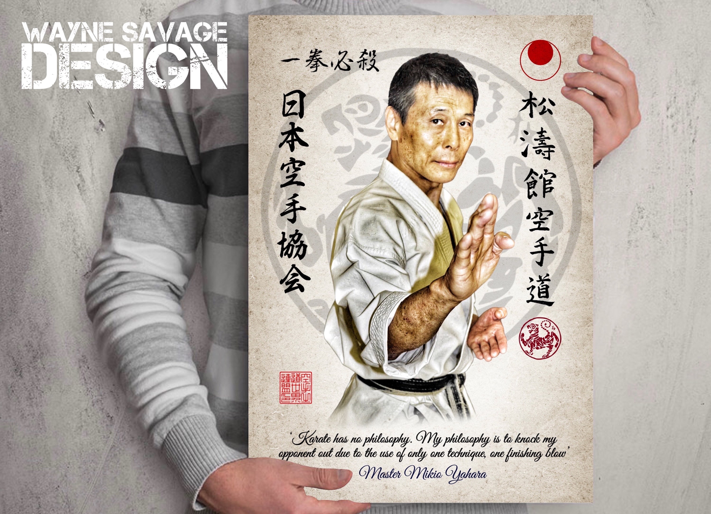 Shotokan Karate Poster Mikio Yahara. JKA. Dojo Scroll Print. - Etsy