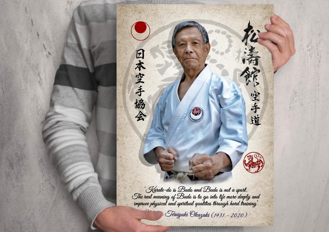 Shotokan Karate Poster. Teruyuki Okazaki. . JKA. Dojo Scroll Print. - Etsy