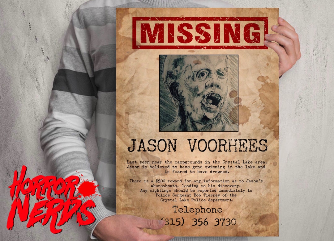 Jason Voorhees missing Poster - Etsy
