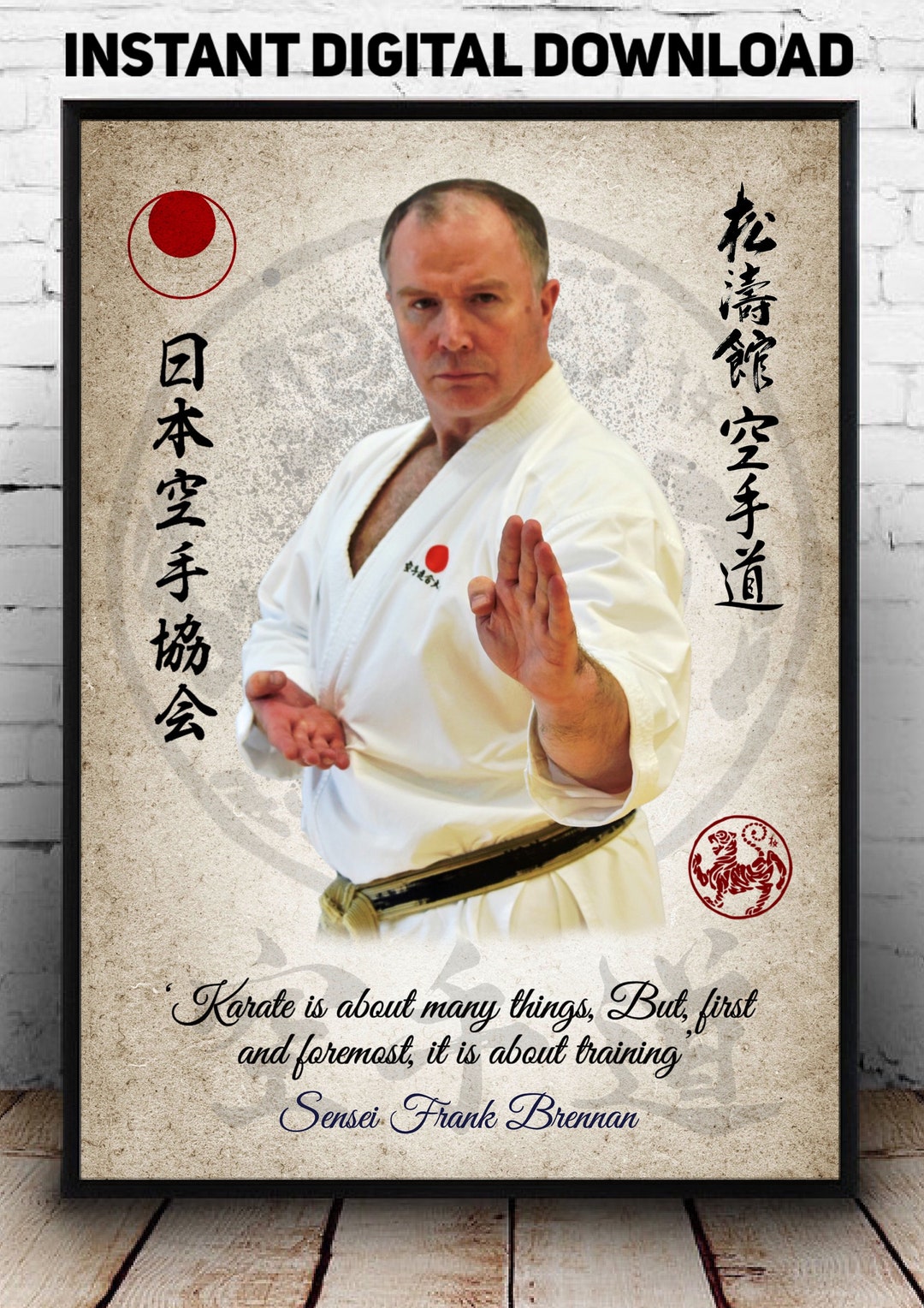 DIGITAL DOWNLOAD. Shotokan Karate Poster. Frank Brennan. JKA. - Etsy