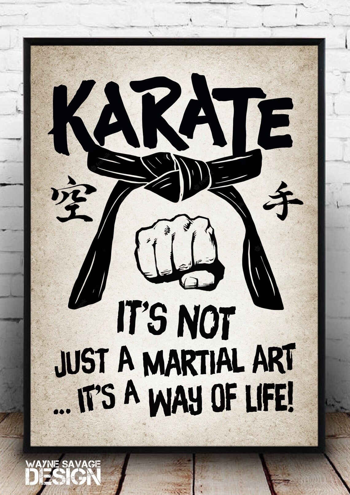 DIGITAL DOWNLOAD. Martial Arts Poster. Dojo Scroll Print. Home or ...