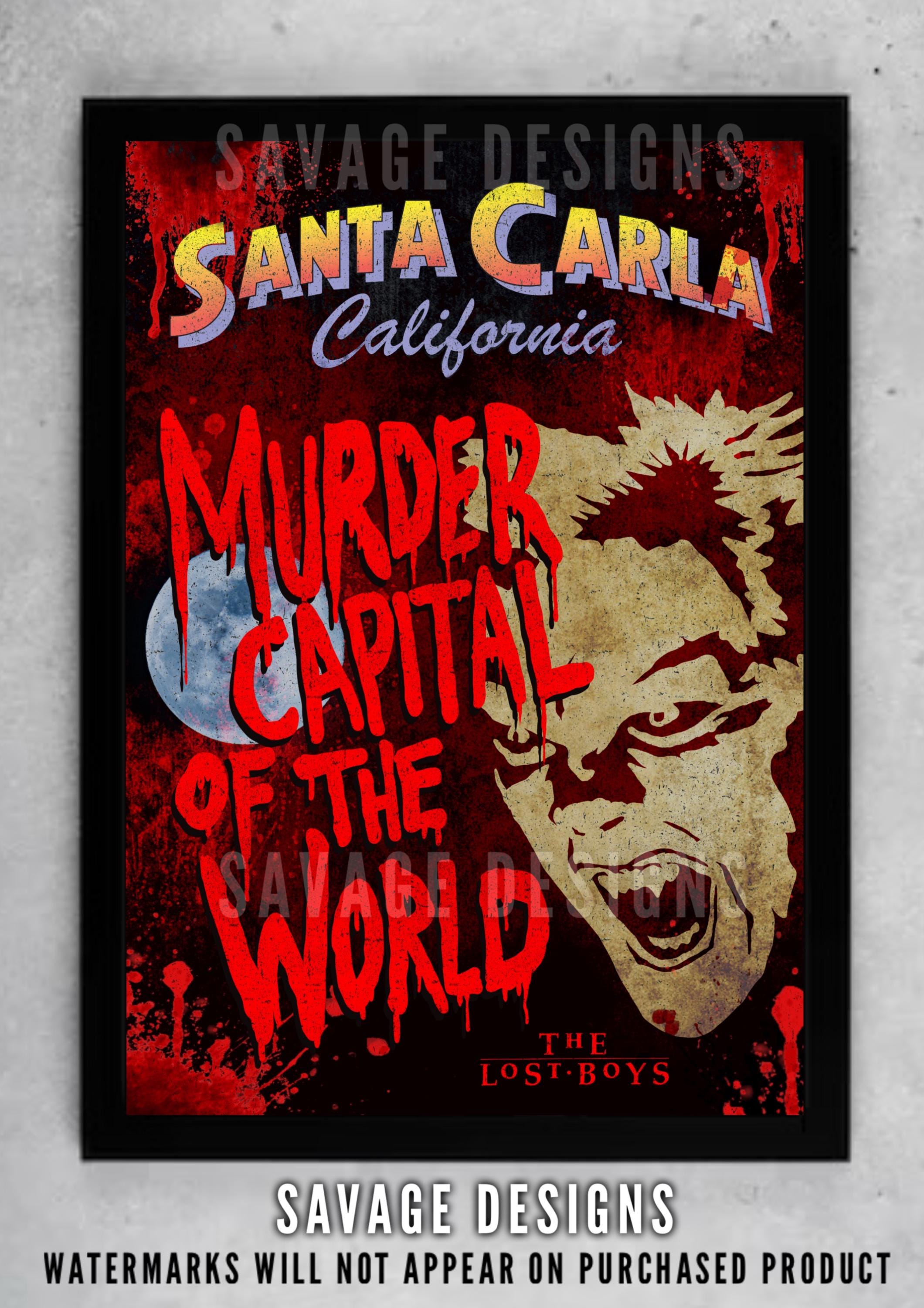 The Lost Boys Santa Carla Sign Movie Poster. Kiefer Sutherland. Vampire ...