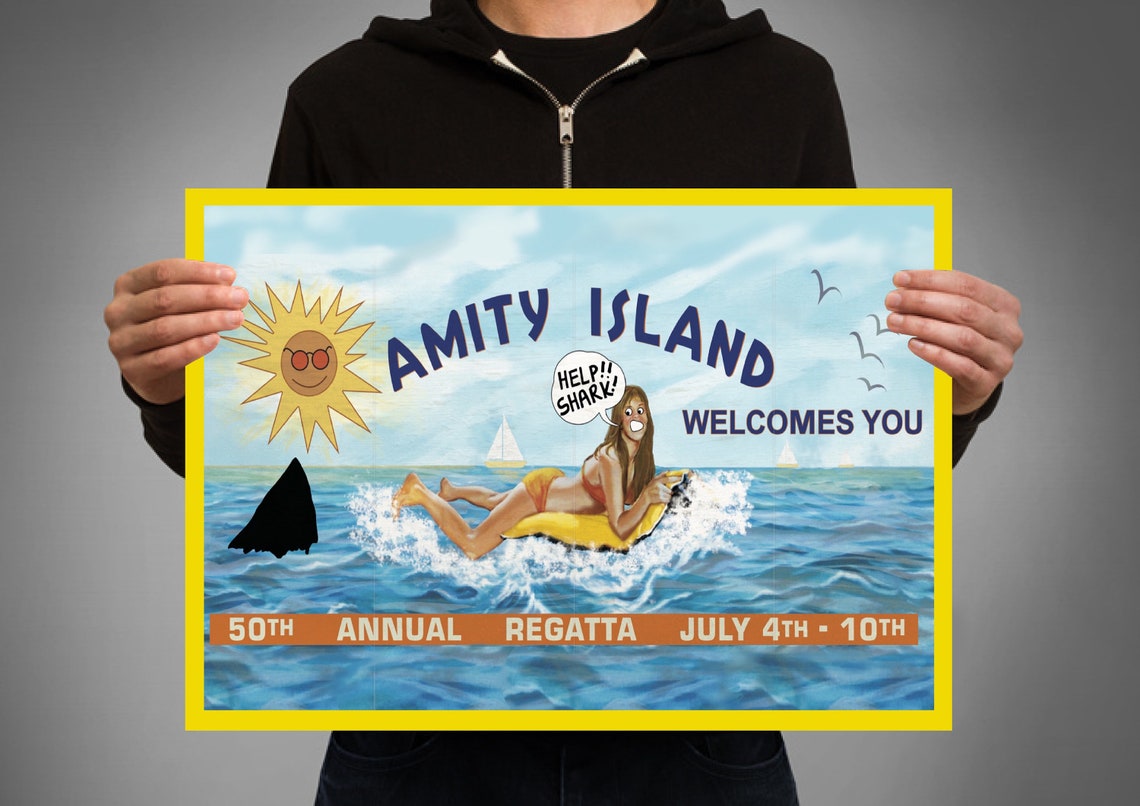 Billboard Signs X 2 . Jaws. Amity Island. DIGITAL DOWNLOAD ONLY. - Etsy