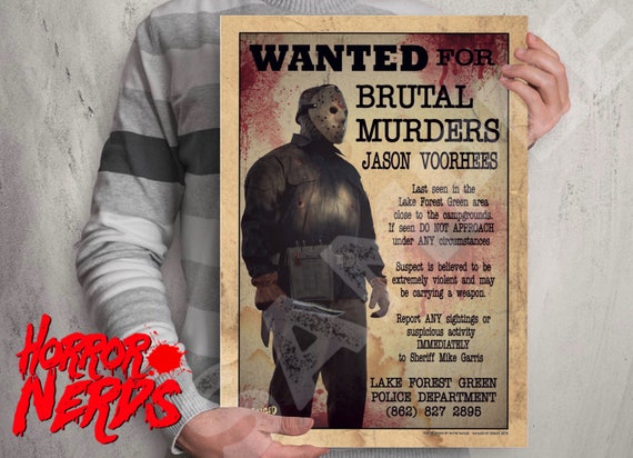 Jason Voorhees wanted Poster - Etsy