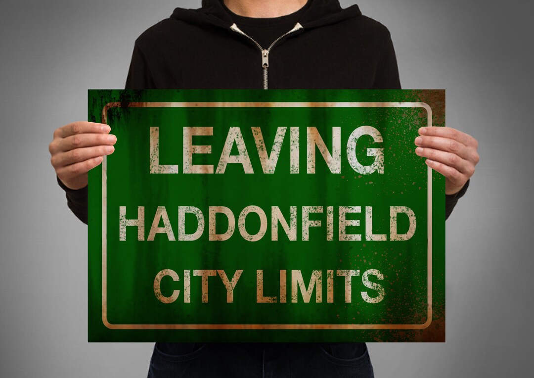 Halloween, Michael Myers. Leaving Haddonfield Sign. DIGITAL DOWNLOAD ...