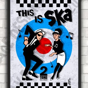 SKA 80s Music Poster Rude Boy Rude Girl Artwork Reggae Madness the Beat ...