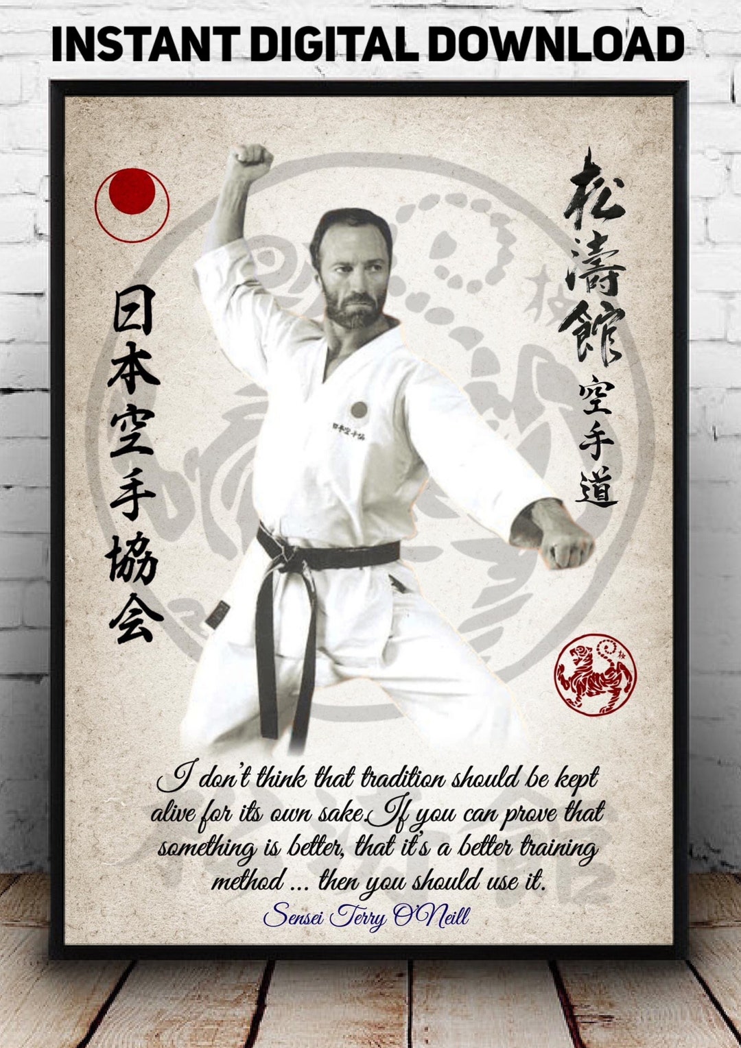 DIGITAL DOWNLOAD. Shotokan Karate Poster. Terry Oneill. JKA. - Etsy
