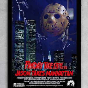 Jason Voorhees Friday the 13th Part 8 Poster. Jason Takes Manhattan 80 ...