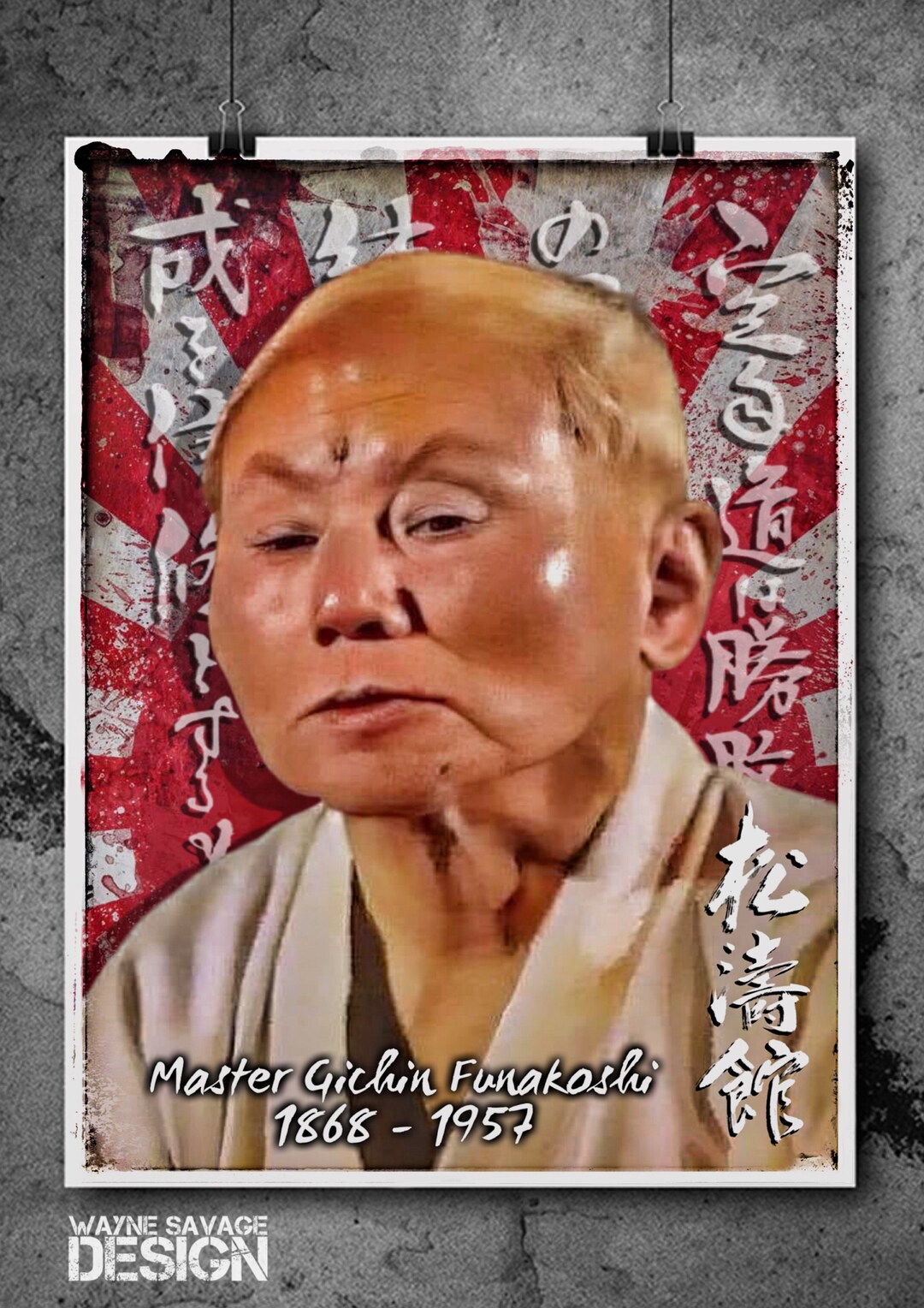 DIGITAL DOWNLOAD. Shotokan Karate Poster. Gichin Funakoshi. JKA. Dojo ...