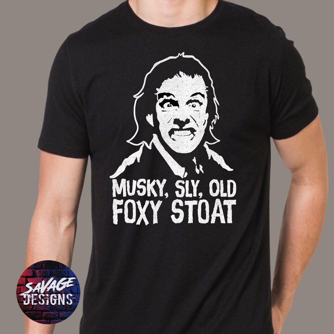 T-shirt - Bottom Art - Eddie and Richie - Foxy Stoat - Black Printed ...