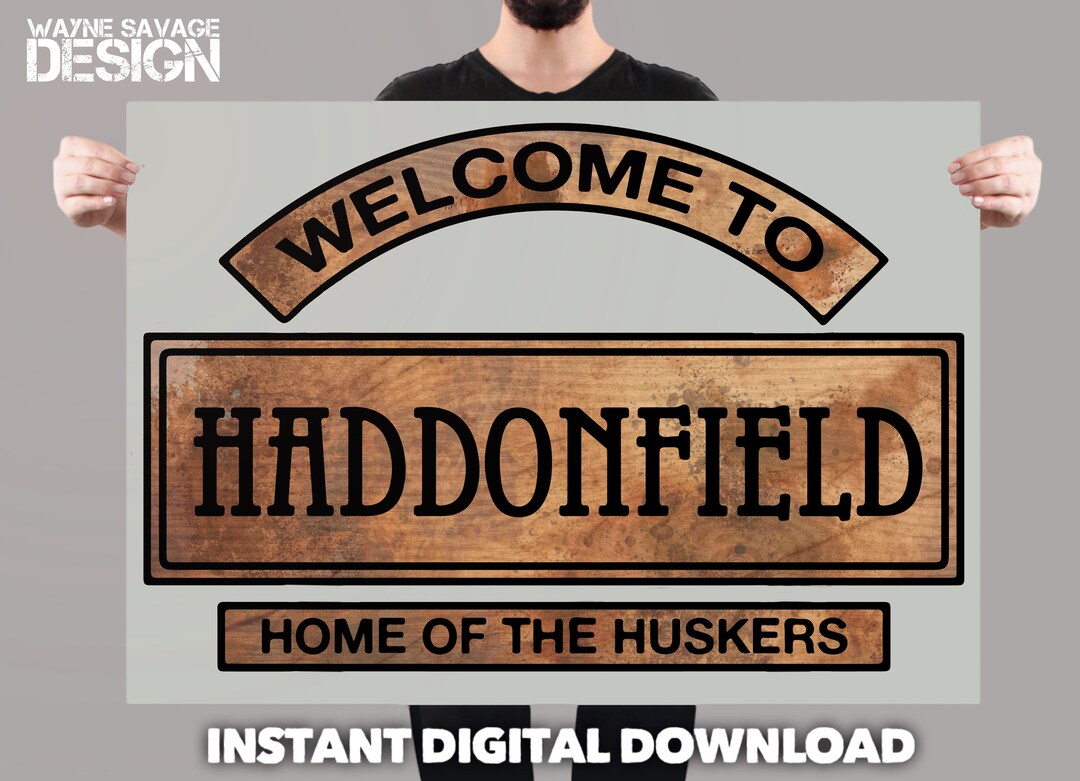 Halloween Michael Myers. Welcome to Haddonfield Sign. DIGITAL - Etsy