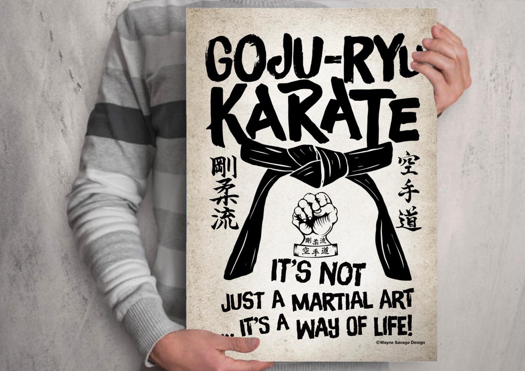 Goju Ryu Karate Poster Dojo Scroll. Home, Office, Dojo Decor. Martial ...
