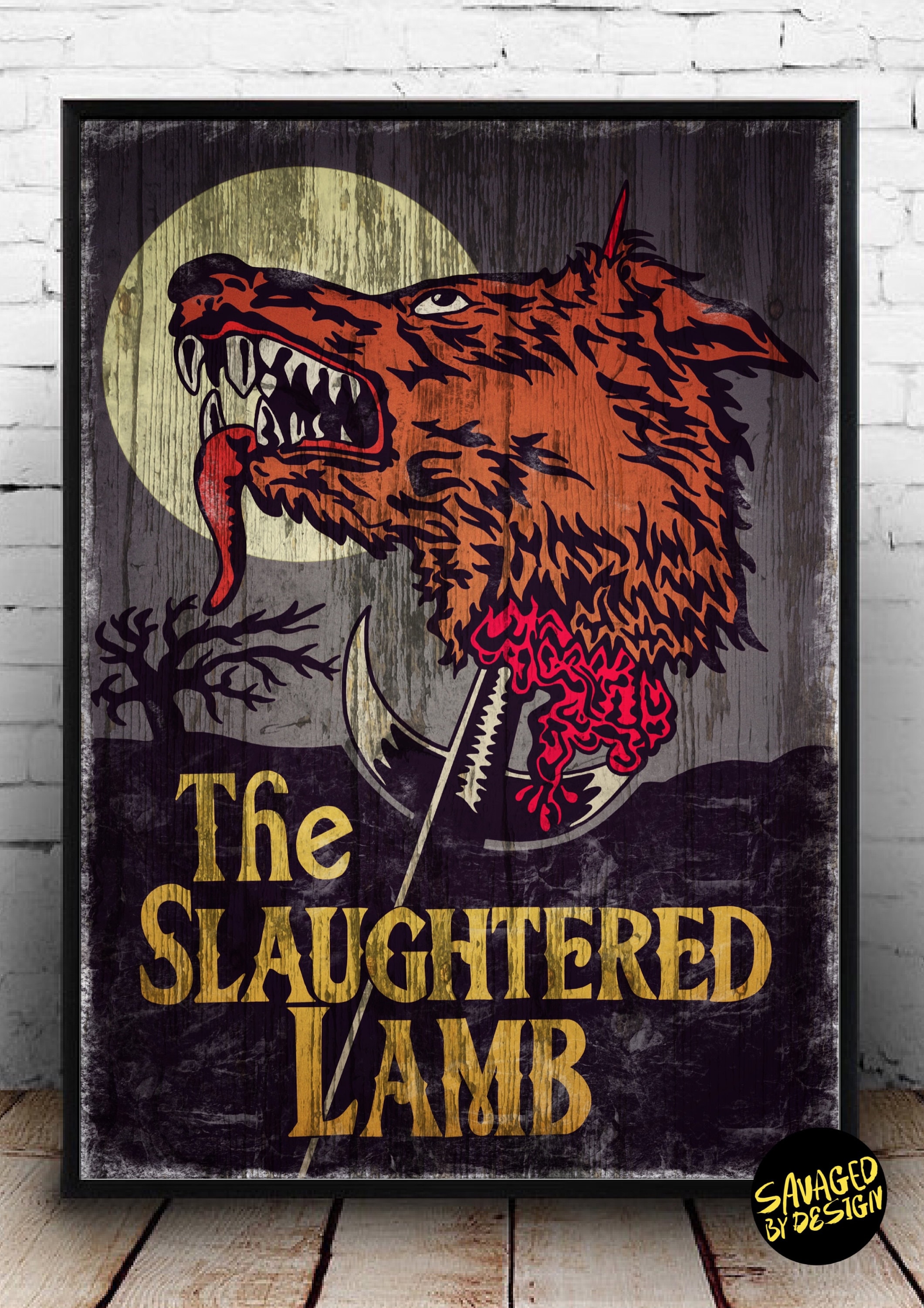 The Slaughtered Lamb Sign Poster American Werewolf in London - Etsy