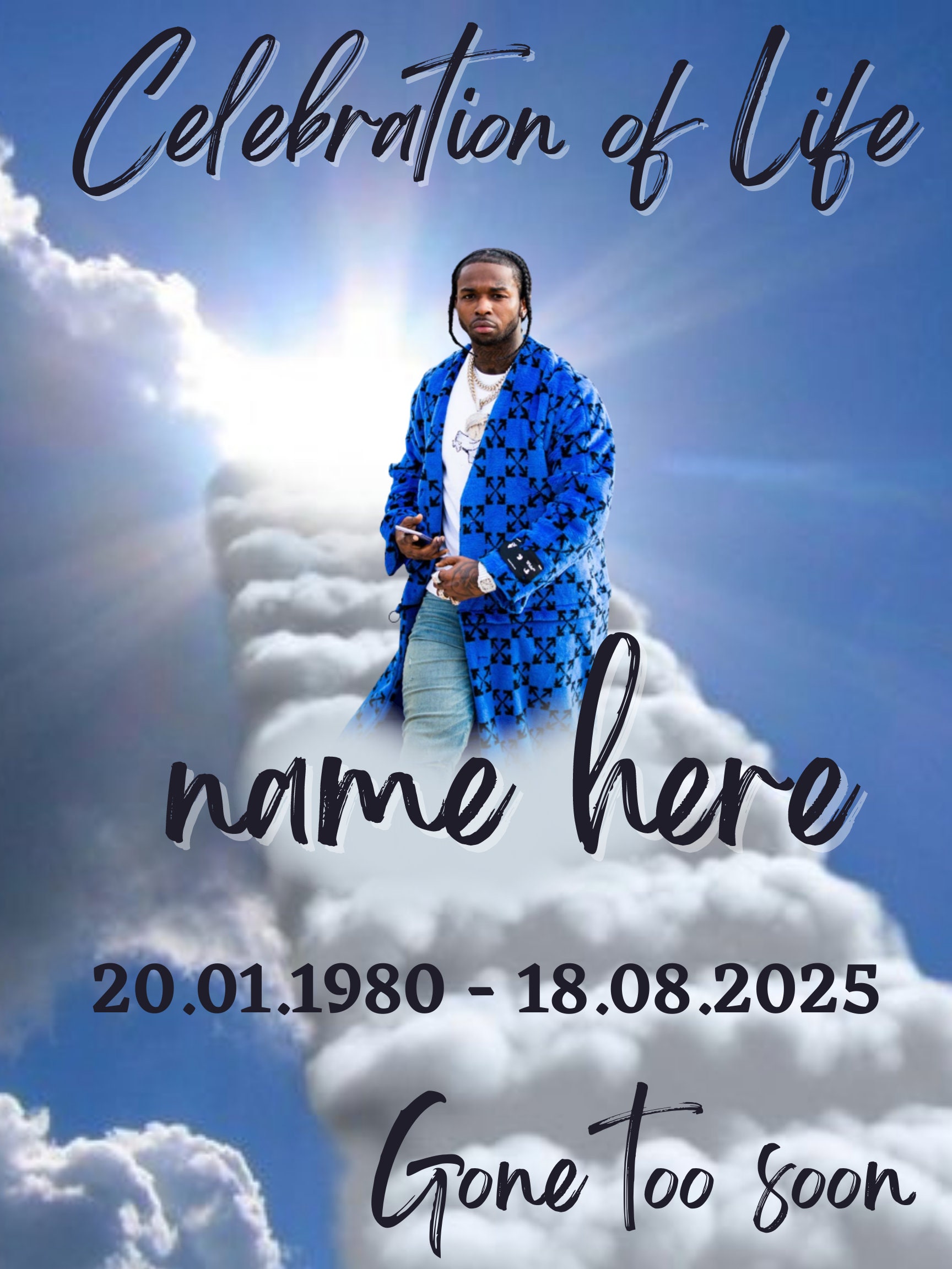 Funeral Program Cover, Celebration of Life Template, Loved One Memorial ...