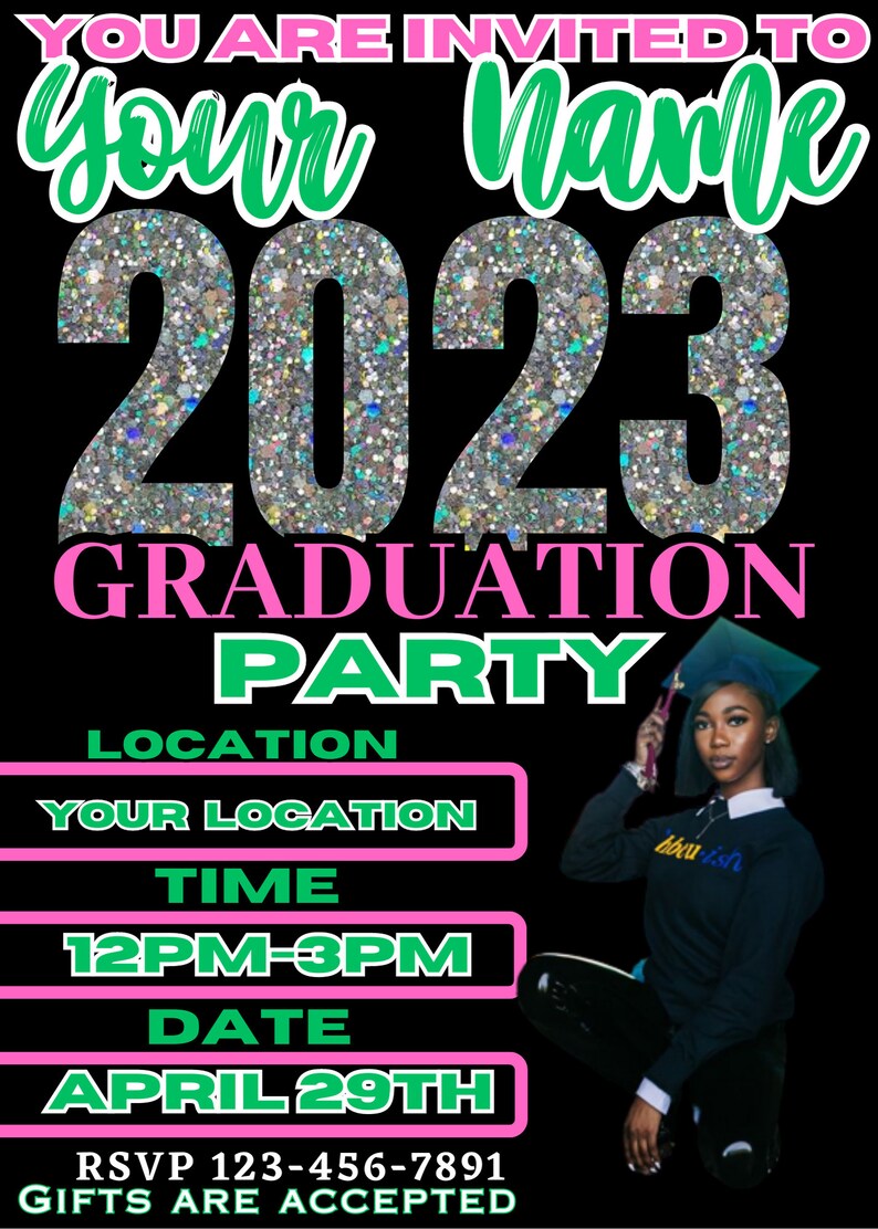 Graduation Party Flyer, DIY Flyer Template Design, Graduation Party ...