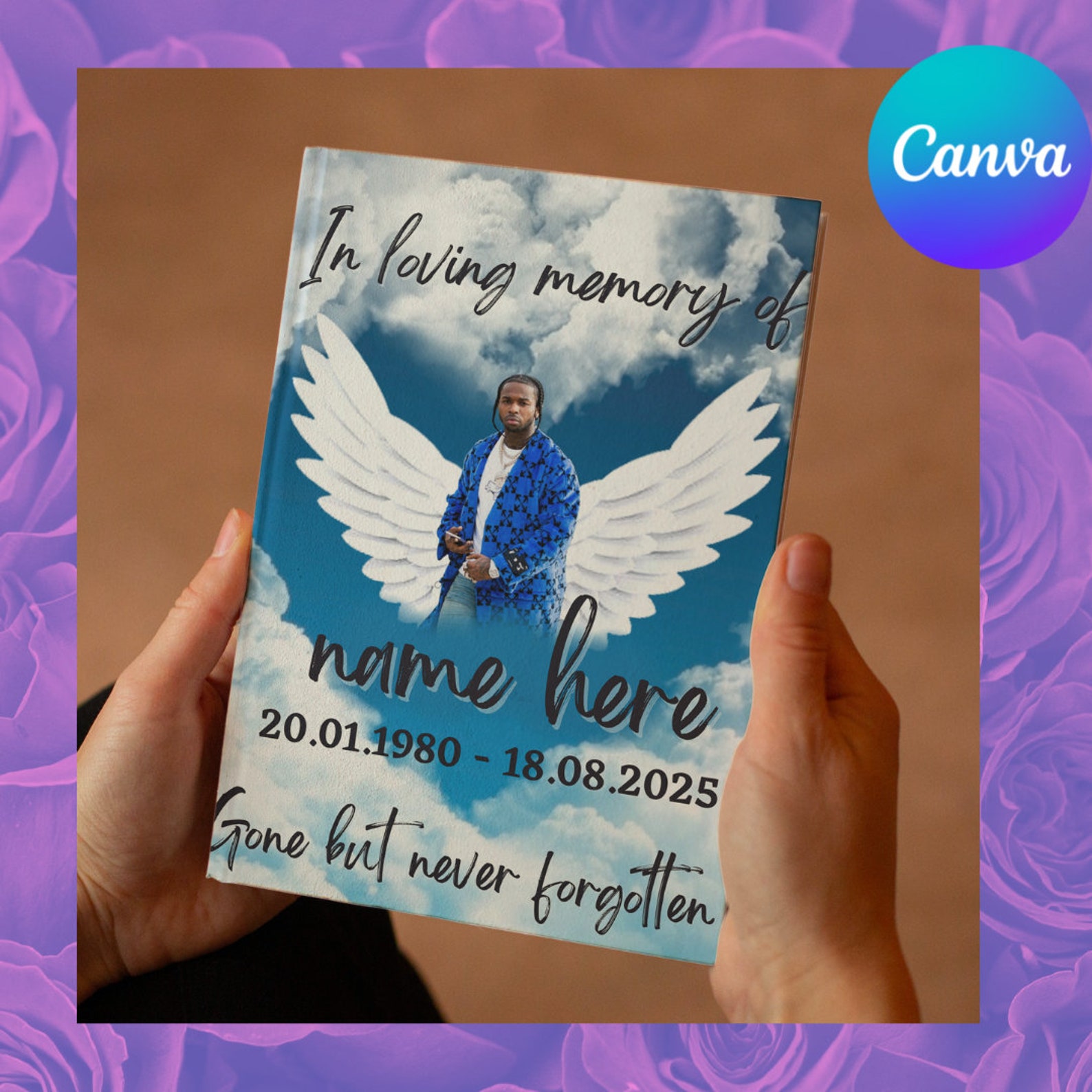 Funeral Program Template, Loved One Memorial Program, Editable Memorial ...