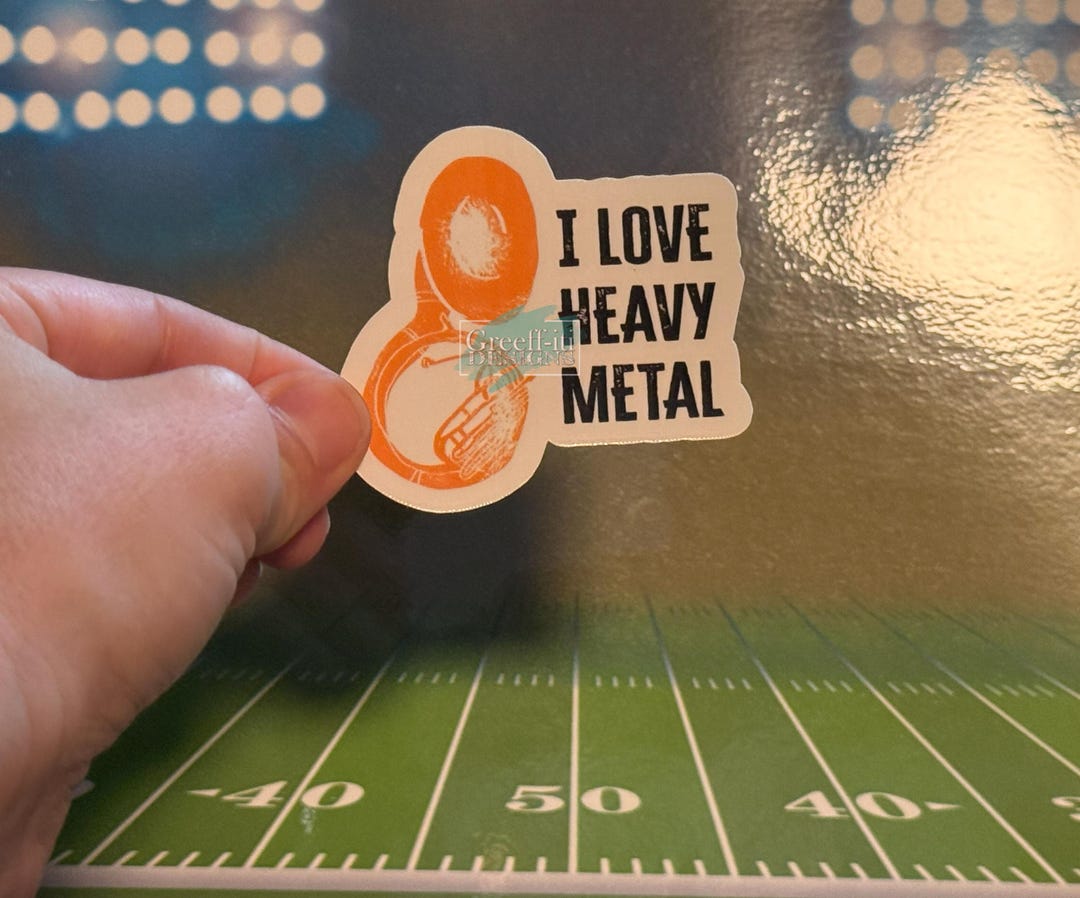 I Love Heavy Metal | Band | High School | Spirit Gifts | Stickers ...
