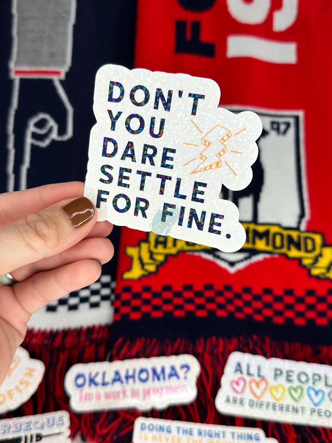 Don't You Dare Settle for Fine Stickers Inspirational Stickers Quotes ...