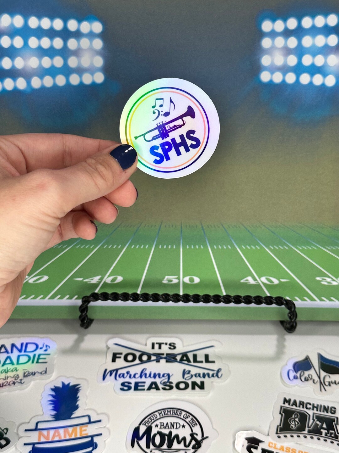 Customizable Trumpet Holographic Sticker | Marching Band Spirit - Etsy