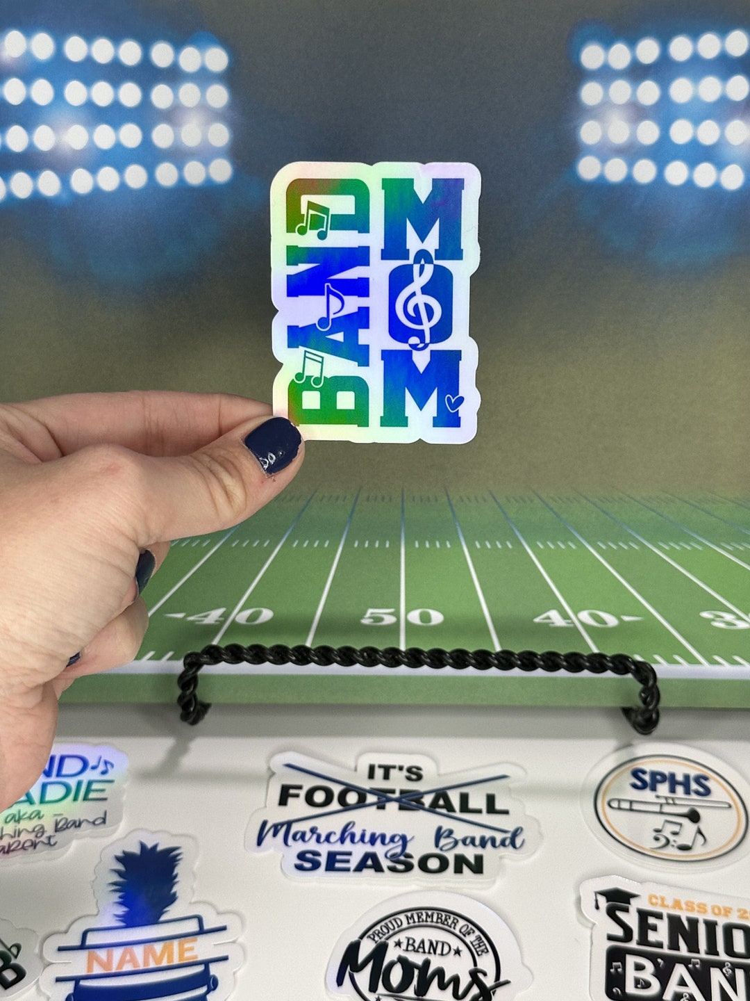 Band Mom Holographic Sticker | Marching Band Vinyl Decal - Etsy