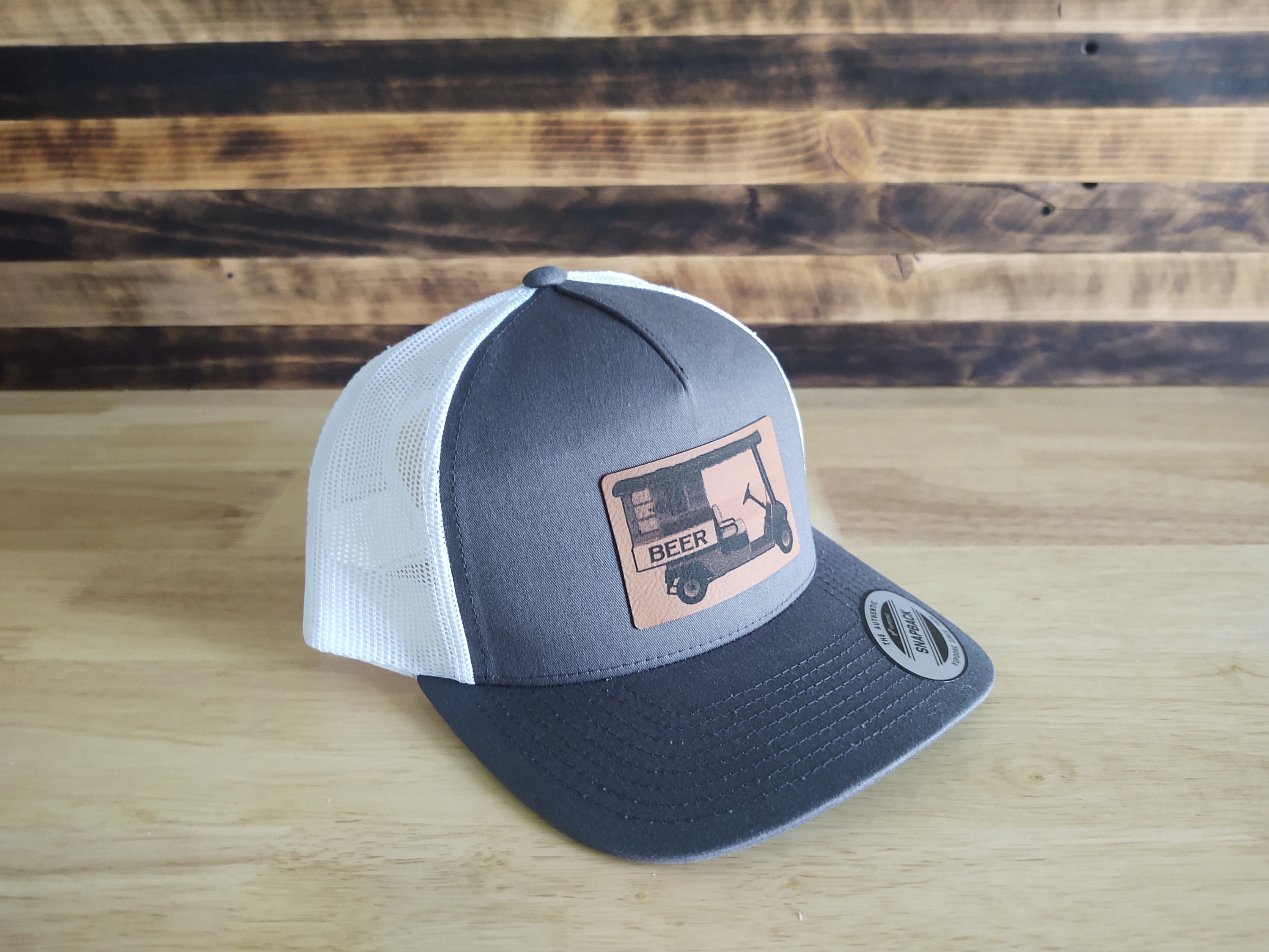 Leather Patch Hat Golf Beer Cart - Etsy