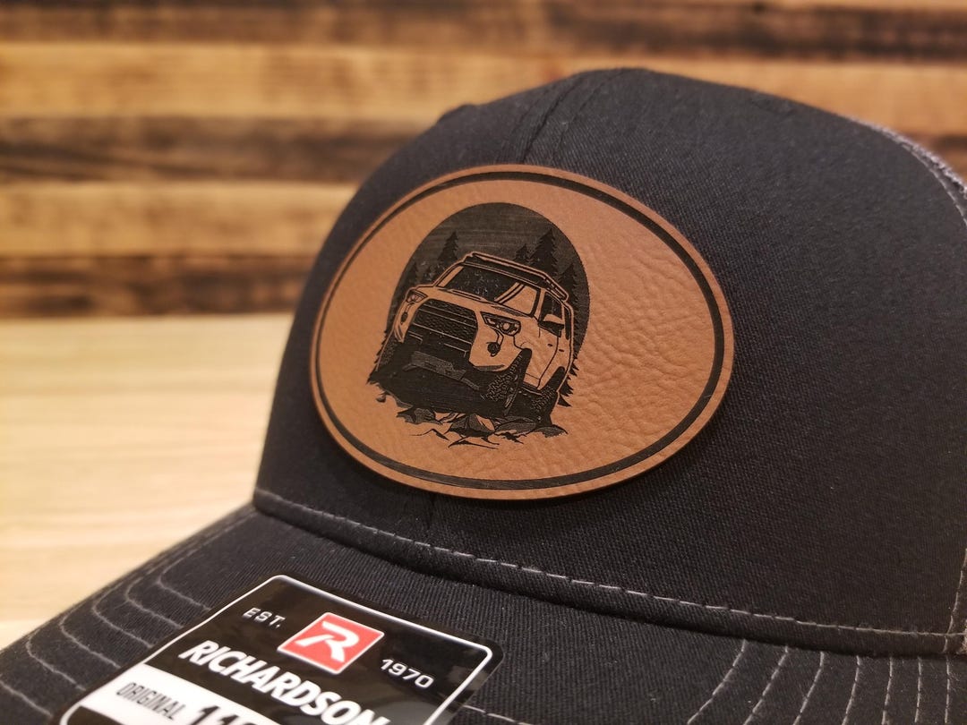 Toyota 4runner Custom Pu Leather Patch Hat Richardson 112 or Yupoong ...