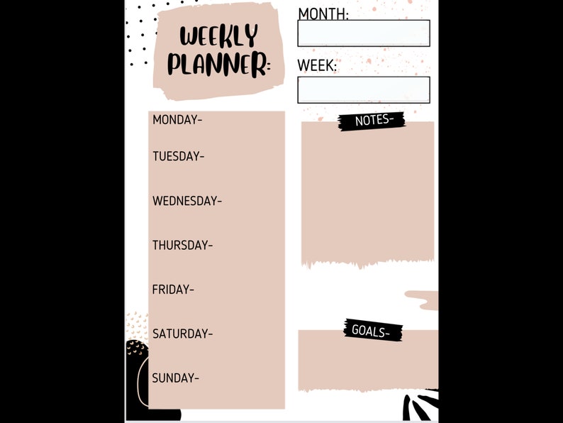 Digital Planner, Weekly Planner, Digital Productivity Planner, Organize ...
