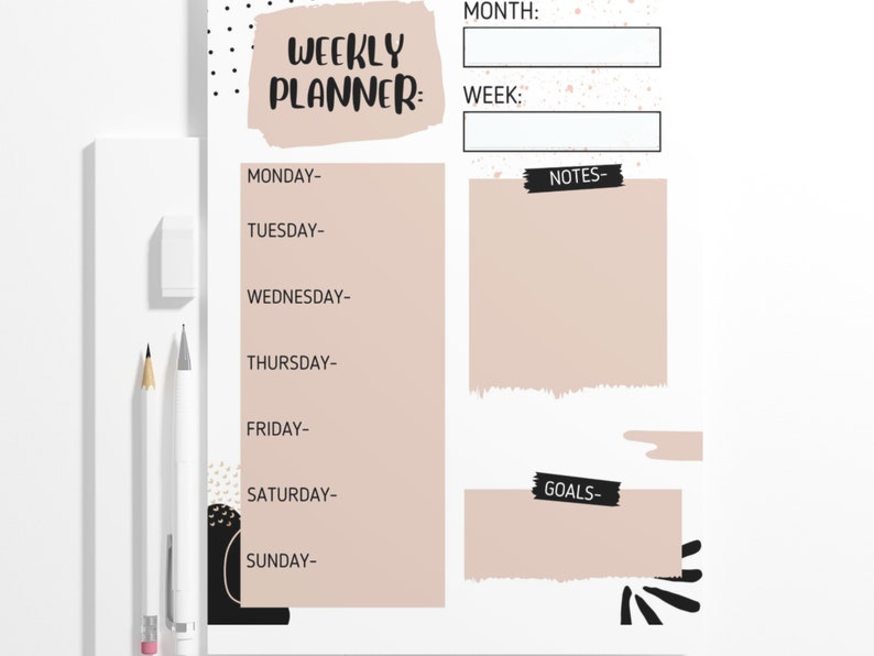 Digital Planner, Weekly Planner, Digital Productivity Planner, Organize ...