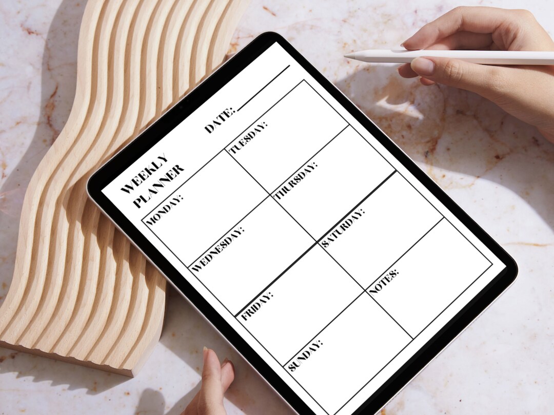 Weekly Planner, Fillable and Printable, Digital Print, Weekly Planner ...