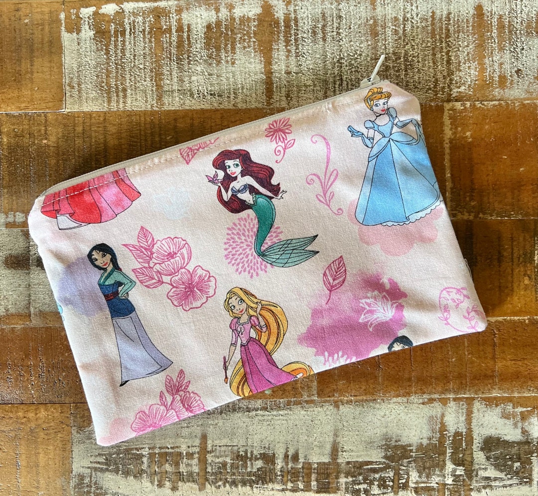 Princesses, Belle, Ariel, Snow White, Jasmine & Peter Pan Cotton Zipper ...