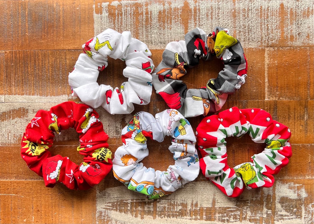 Christmas Scrunchies Grinch Holiday Scrunchies Merrry Grinchmas ...