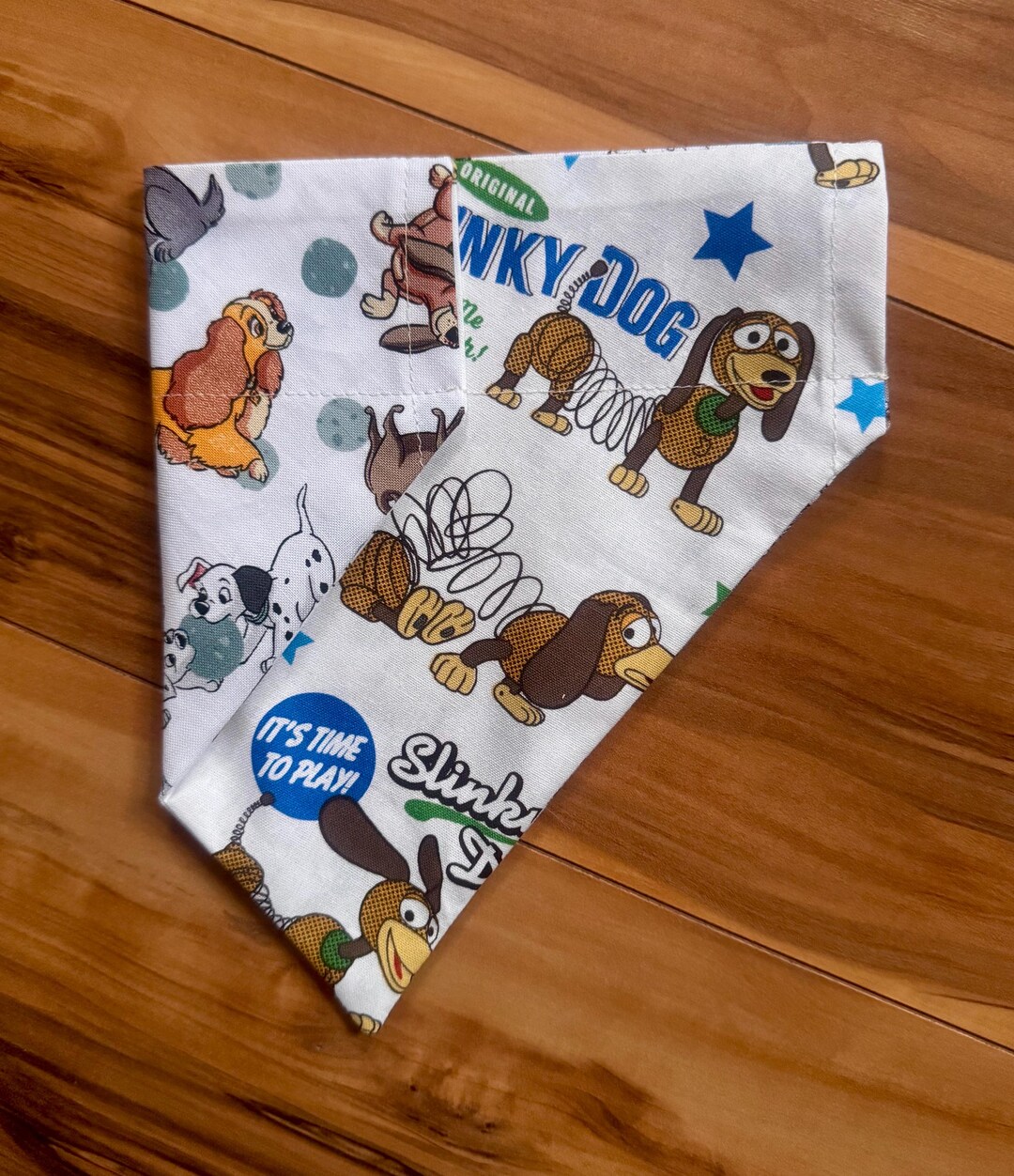 Disney Dogs Reversible Over the Collar Bandana Features Slinky Dog, Dug ...
