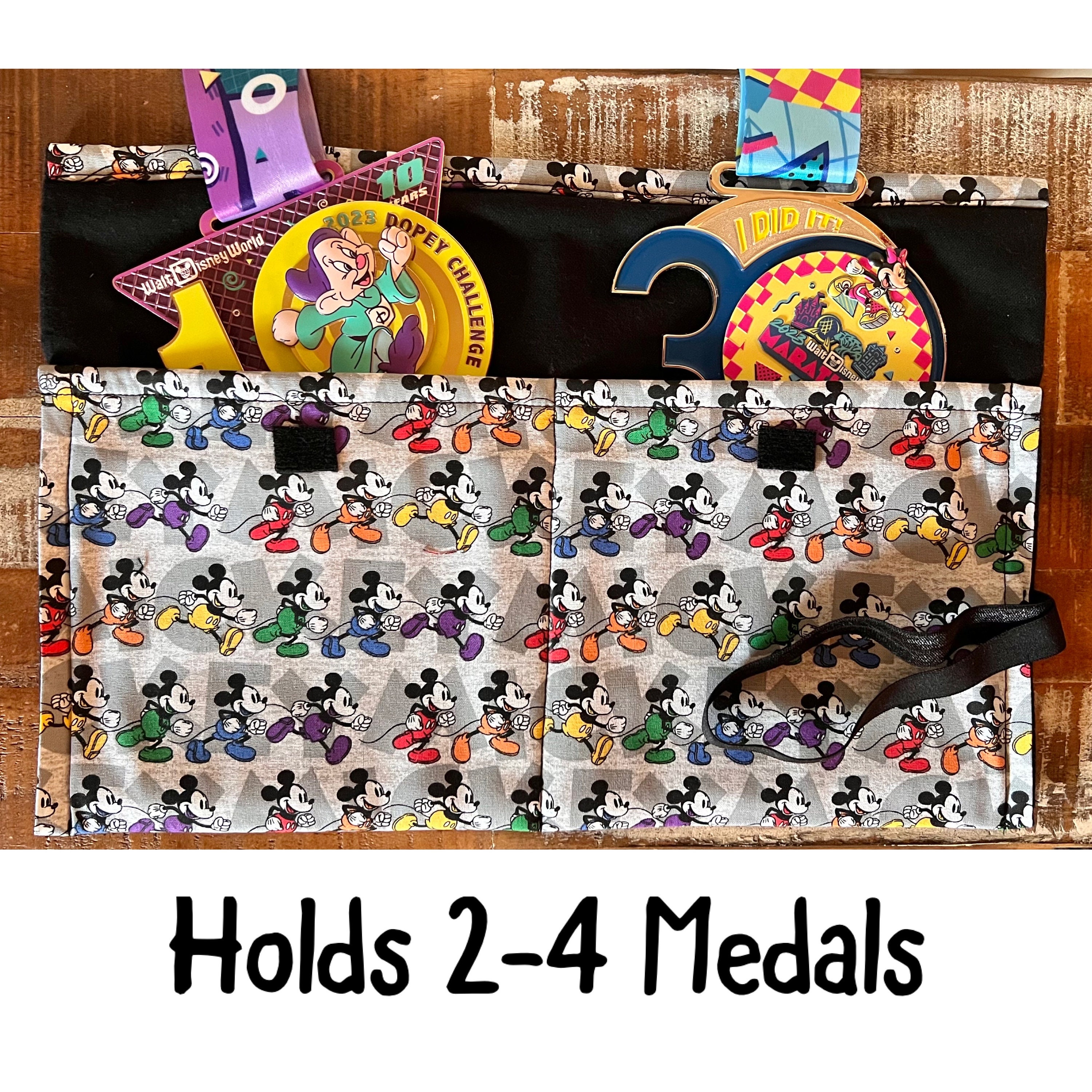 Medal Holder Pouch Features Mickey & Friends 1-2, 2-4, or 3-6 Pockets ...