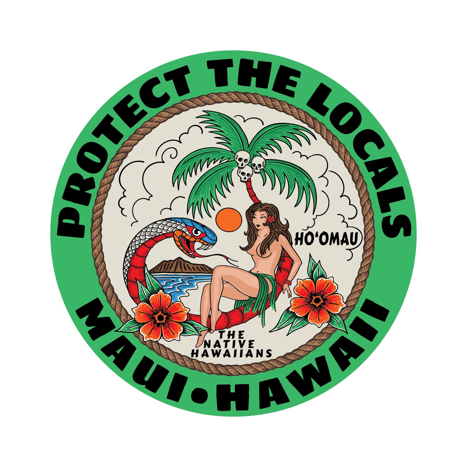 Protect the Locals Maui Hawaii Sticker Native Hawaiians Island Life ...
