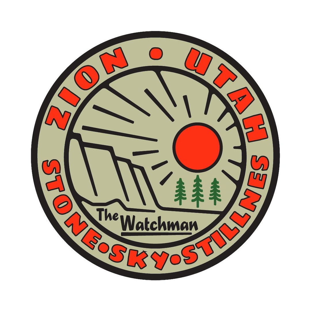 Zion National Park Watchman Sticker – Retro Utah Vinyl Decal | 3 ...