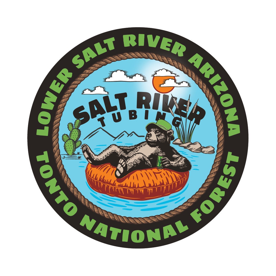 ARIZONA TUBING Vinyl STICKER Summer Floating the Lower Salt River ...