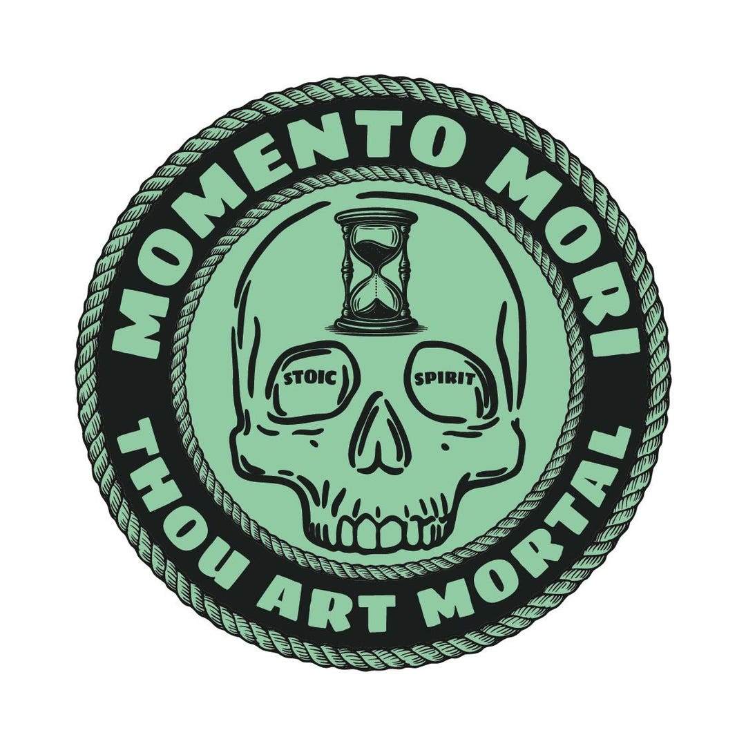 Memento Mori Skull Sticker Stoic Vinyl Decal Marcus Aurelius Quote ...