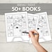 Printable Bookshelf Tracker Coloring Page Reading Tracker Digital ...