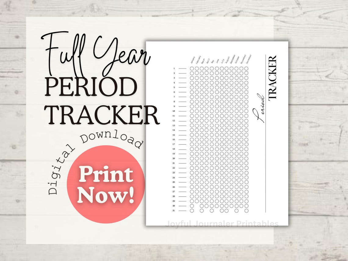 Period Tracker Printable, Period Planner, Cycle Syncing Printable, Fertility Planner, Fertility ...