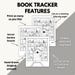 Printable Bookshelf Tracker Coloring Page Reading Tracker Digital ...