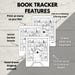 Printable Bookshelf Tracker Coloring Page Reading Tracker Digital ...