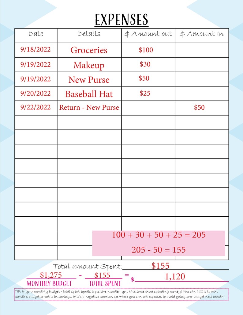 Monthly Budget Planner - Printable Digital Download - Financial Plan ...