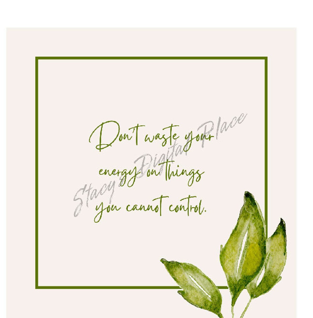 Inspirational Quote Sticker - "don't Waste Your Energy on Things You ...