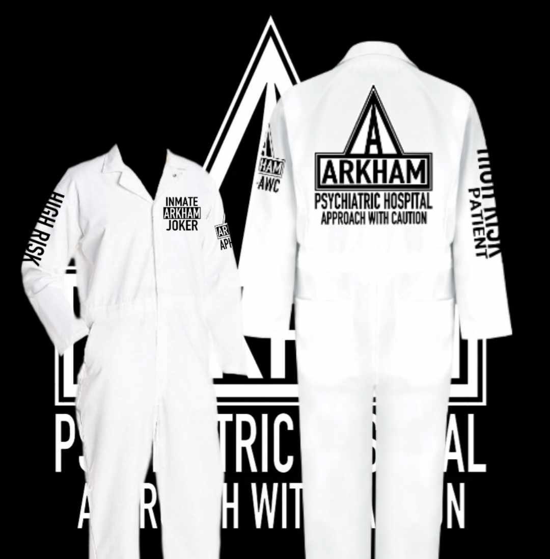 Prison Jumpsuit Halloween Costume Arkham Asylum White - Etsy