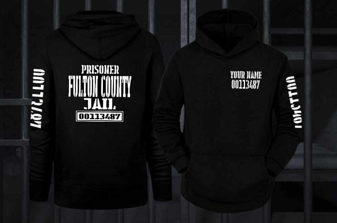 Prison Hoodie, Black. FULLY Customizable! - Etsy