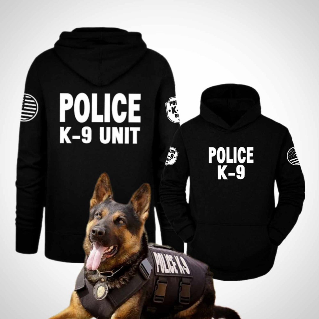 Police K-9 Unit Hoodie. Black Hooded Police Pullover. - Etsy