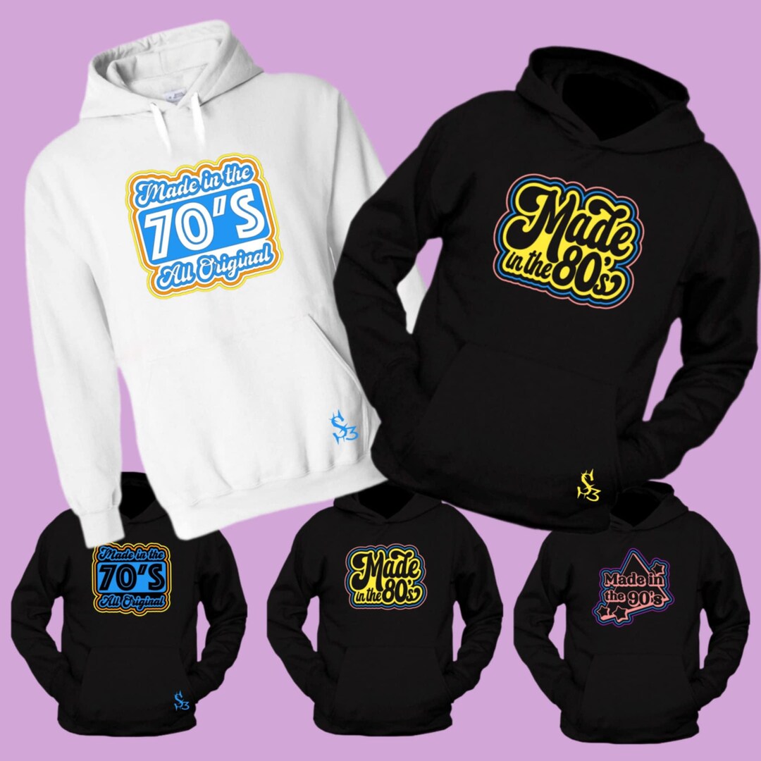 Made in the 70s, 80s, 90s Retro Hoodies! - Etsy
