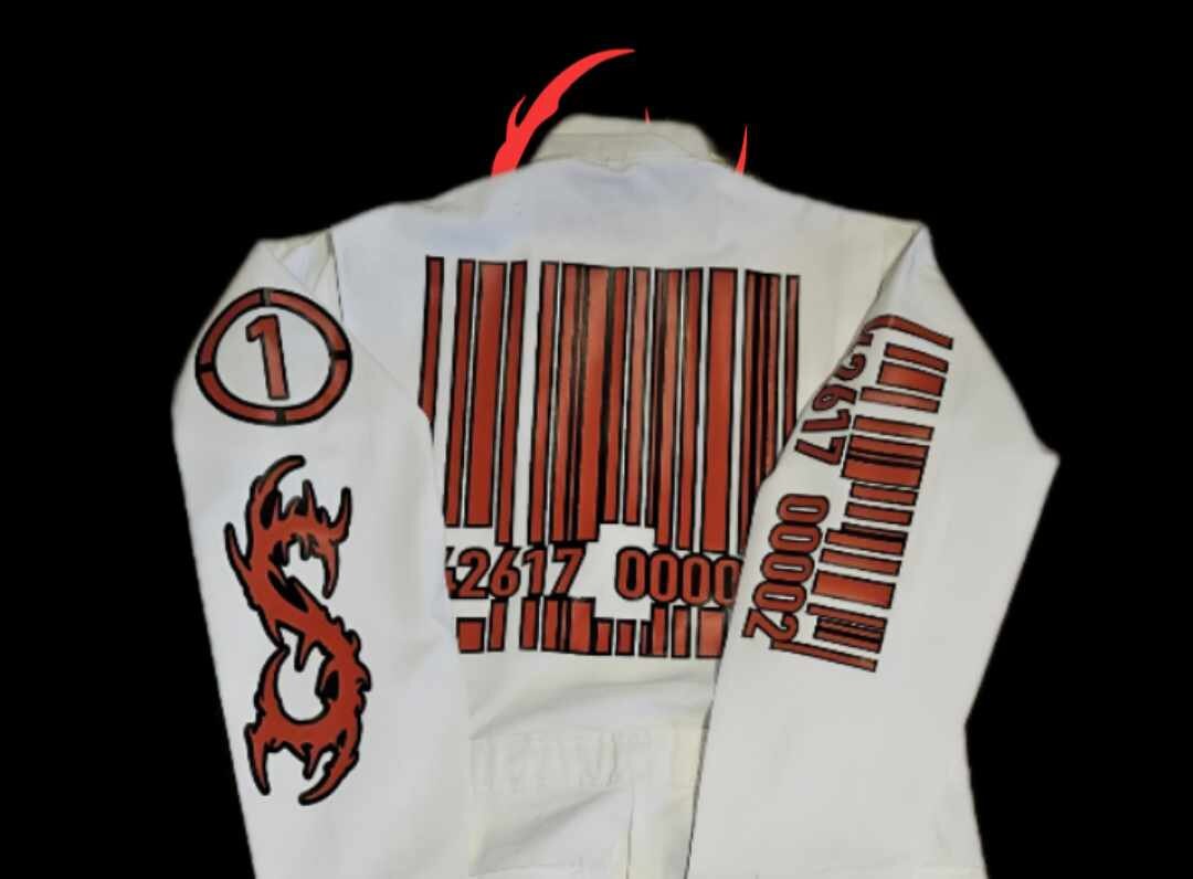 Dystopian Nightmare Series Barcode Jumpsuit! WHITE Coveralls, Unisex ...