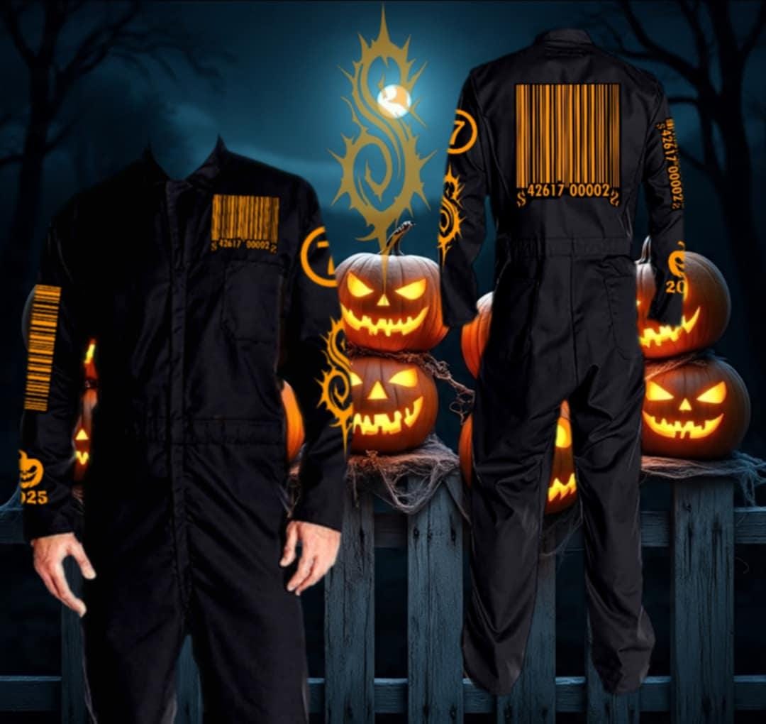2025 Limited Halloween Barcode Jumpsuit. Black Jumpsuit Coveralls. S3 ...